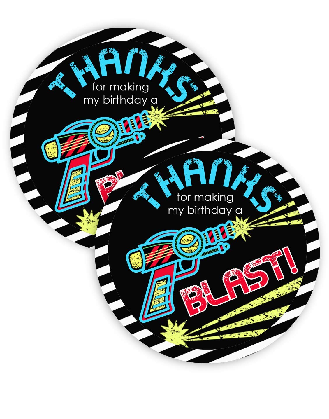 POP Parties Laser Tag Party Favor Stickers 40 Favor Bag Stickers